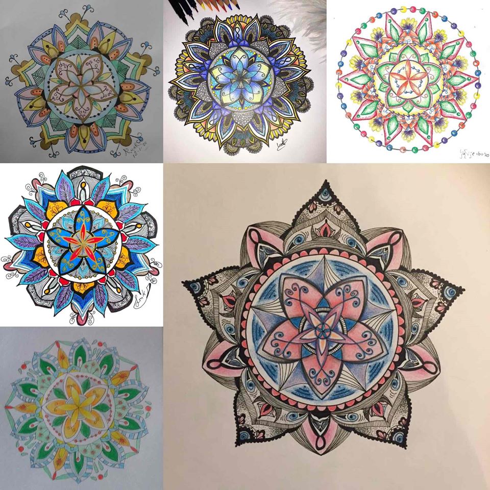 Tekeningen april mandala - de trefoil - Mandala Academie