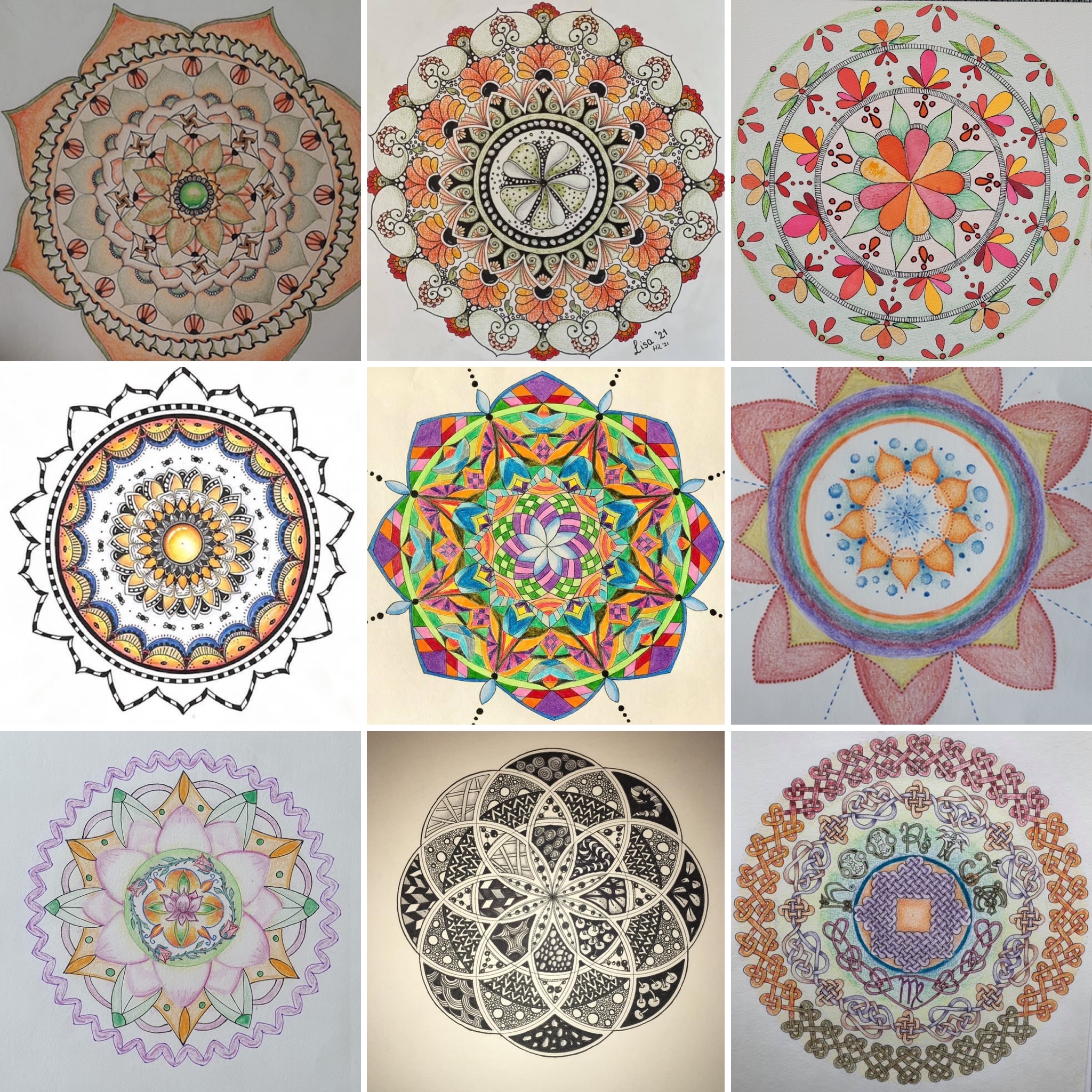 Reizende mandala en Blue Monday Run - Mandala Academie